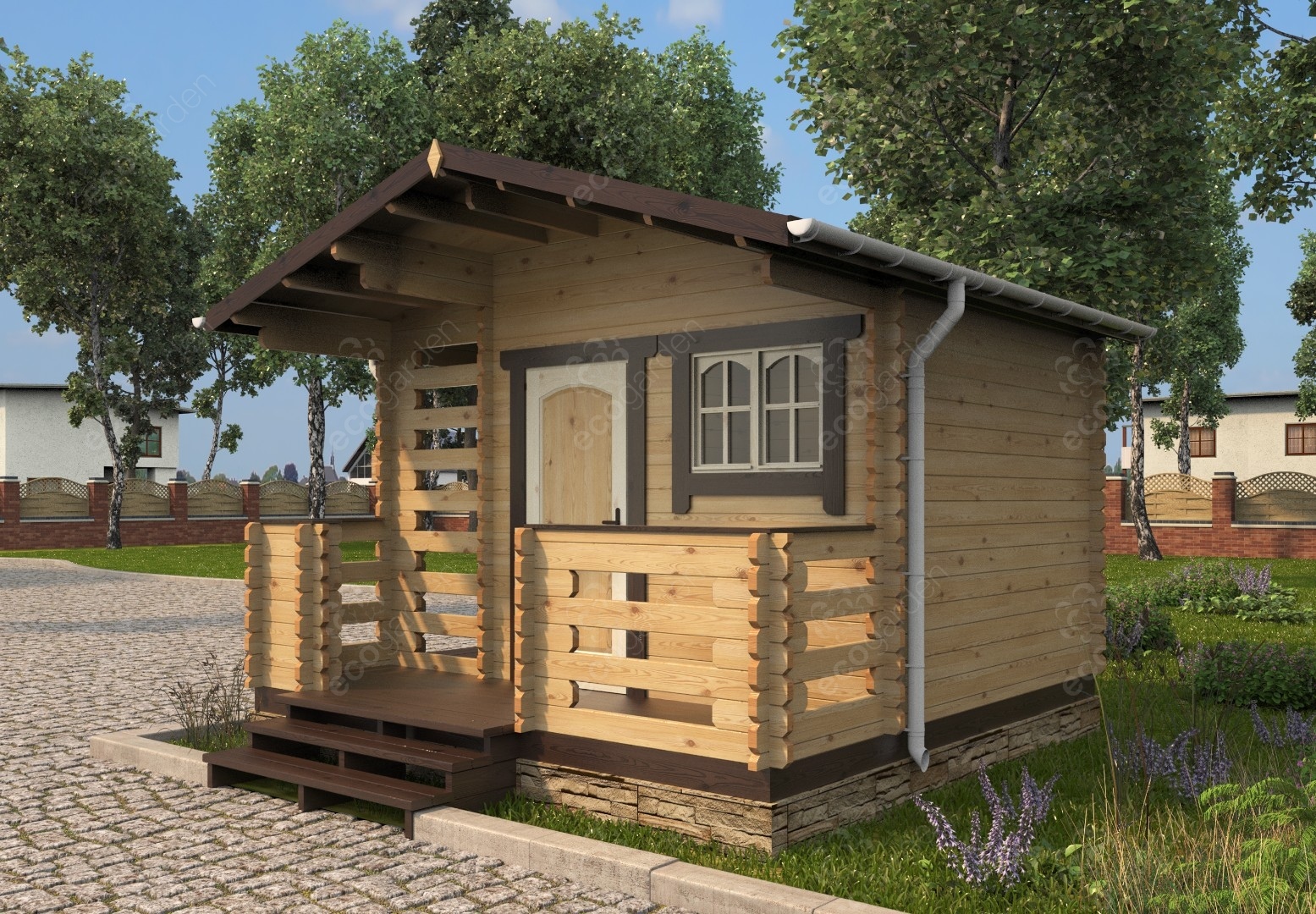 Купить Садовая бытовка «Граслин» 4,00х4,00м, 13.57м2, 135х45 мм ...