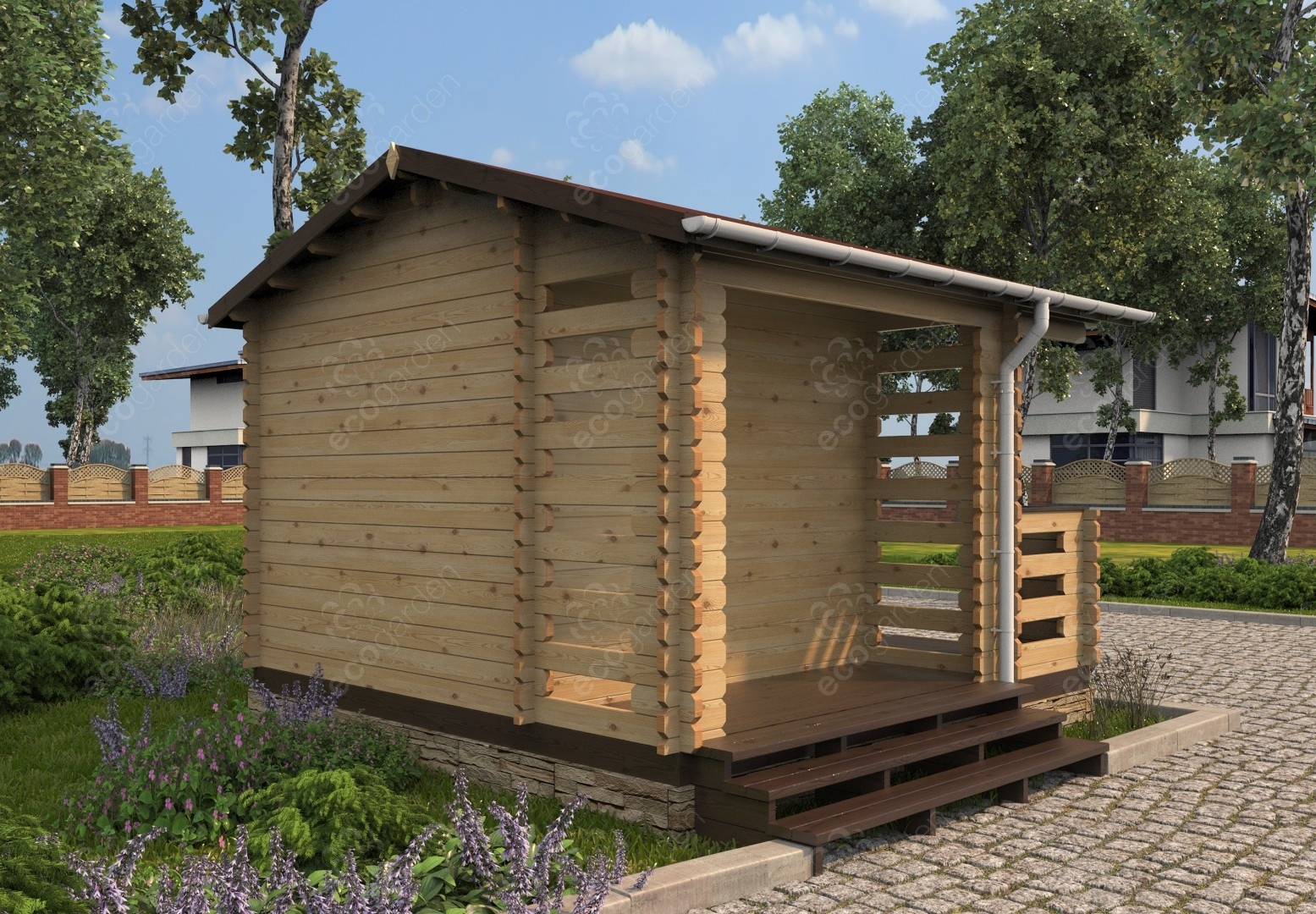 Купить Садовая бытовка «Граслин» 4,00х4,00м, 13.57м2, 135х45 мм ...